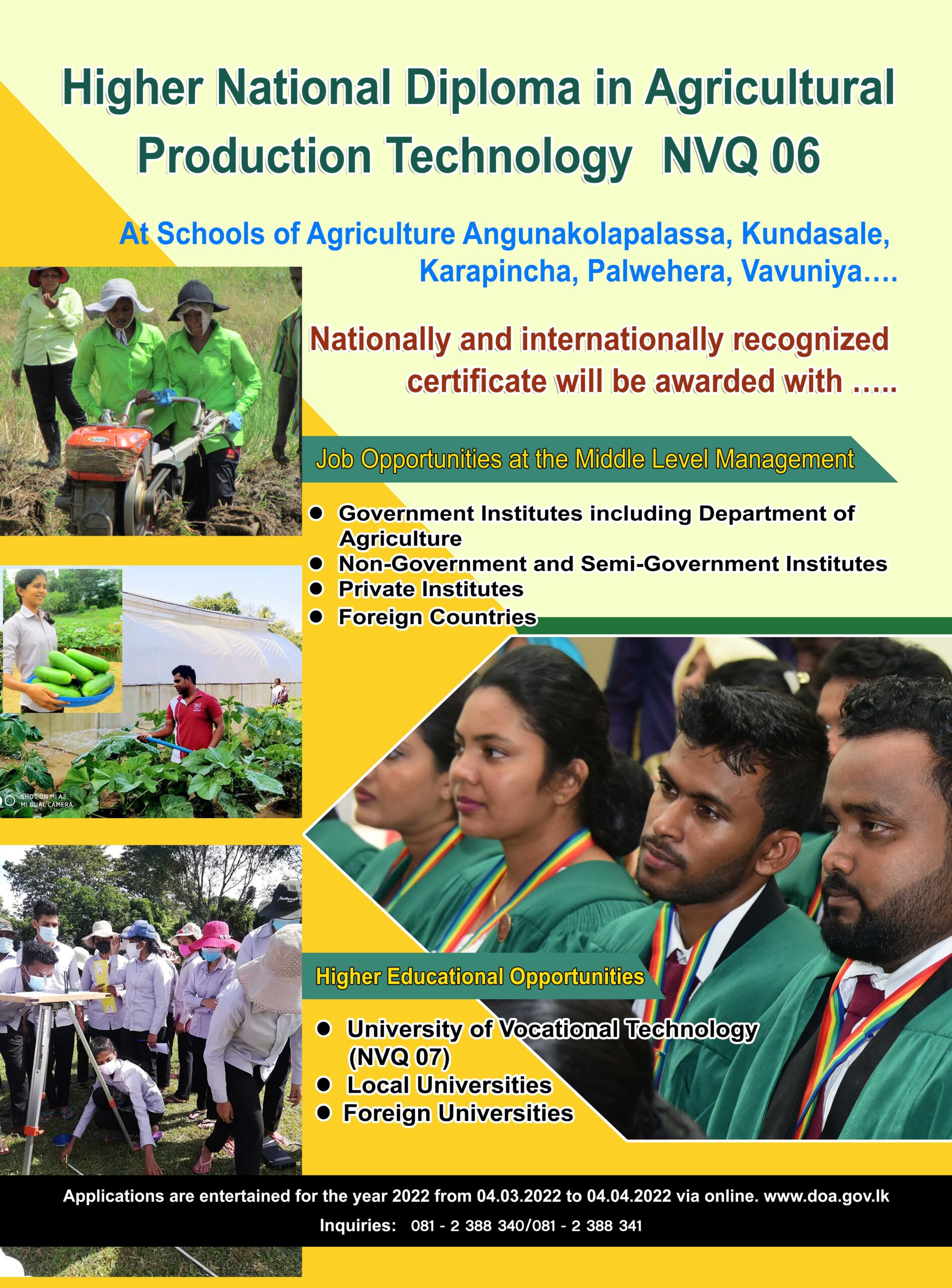 NVQ 6 Department Of Agriculture Sri Lanka NVQ 6 Department Of Agriculture Sri Lanka