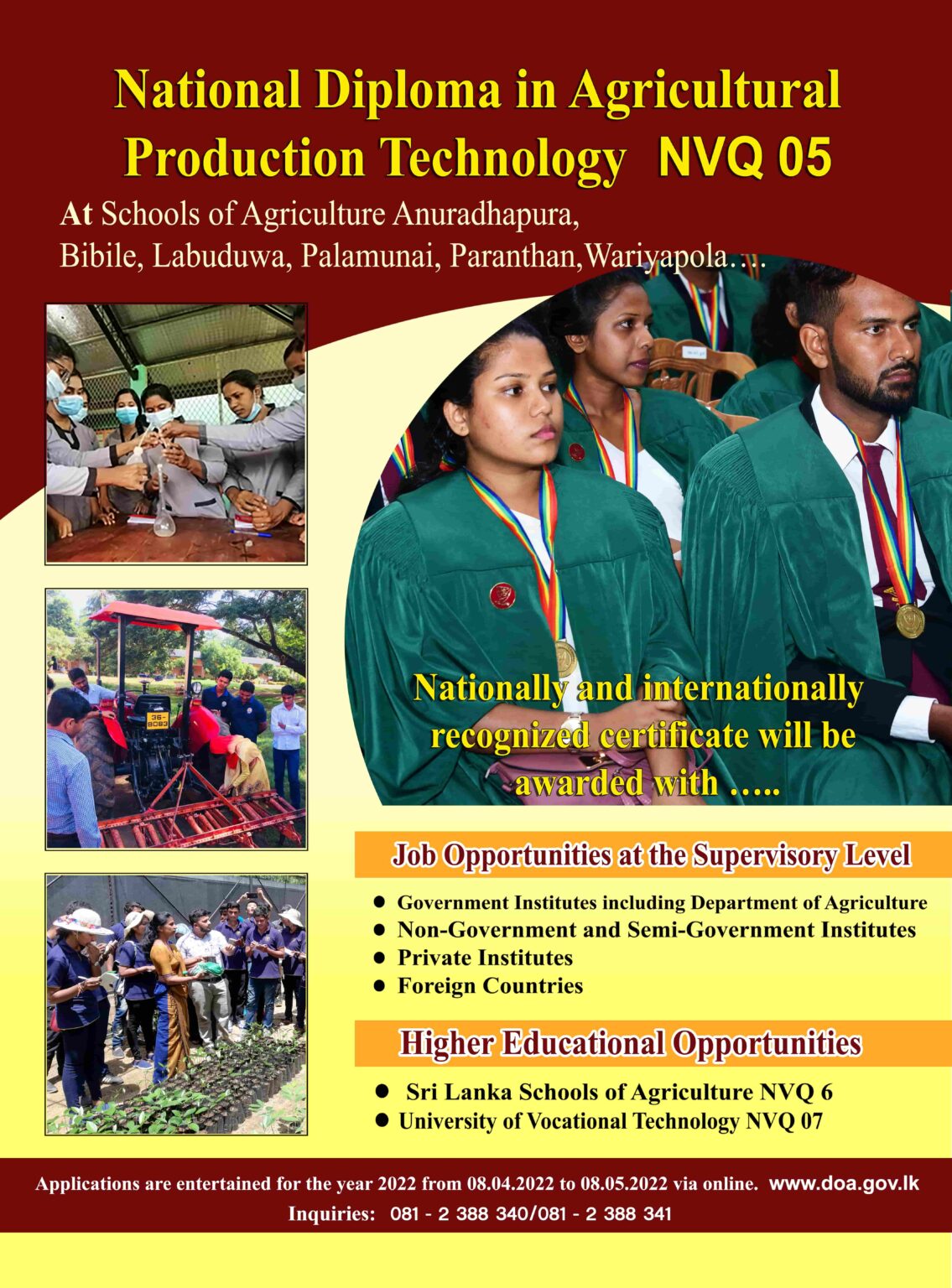 NVQ 5 Department Of Agriculture Sri Lanka NVQ 5 Department Of Agriculture Sri Lanka