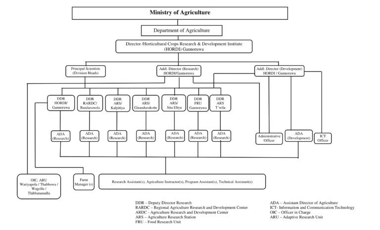 organization chart – HORDI 2022-1 – Department of Agriculture Sri lanka